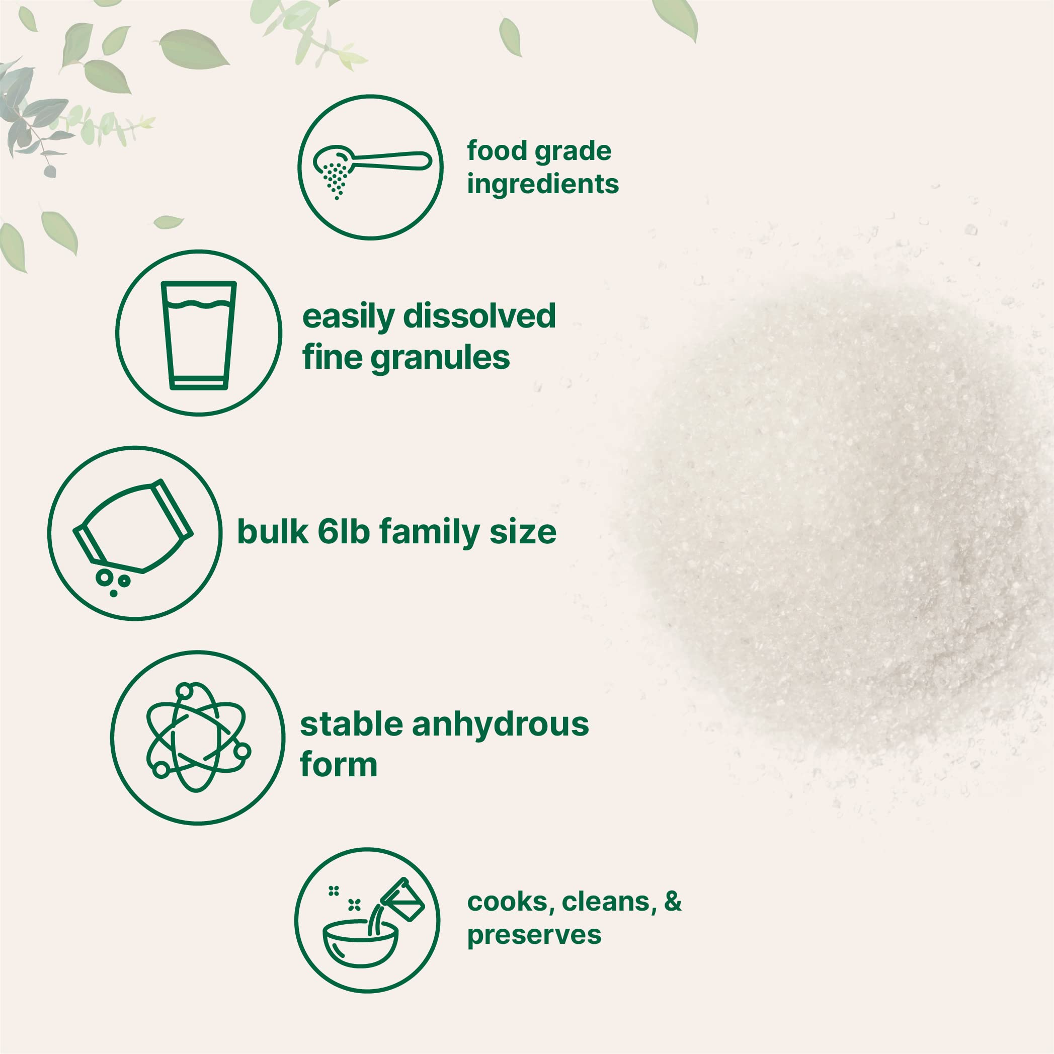 Mua Citric Acid 6 Pounds, Food Grade, Fine Granular Powder | 100% Pure ...