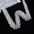 Amazon.com: Silver Lace Trim Ribbon 18 Yards - Gimp Braid Scroll Trim ...