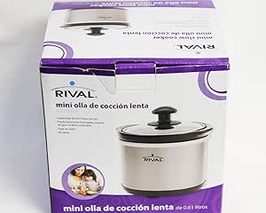 Amazon.com: Rival .65-Quart Mini Slow Cooker, Stainless Steel: Home ...