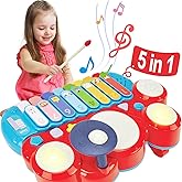 Amazon.com: Musical Toys for Toddlers 1-3 6 in 1 MultiFunction Baby ...