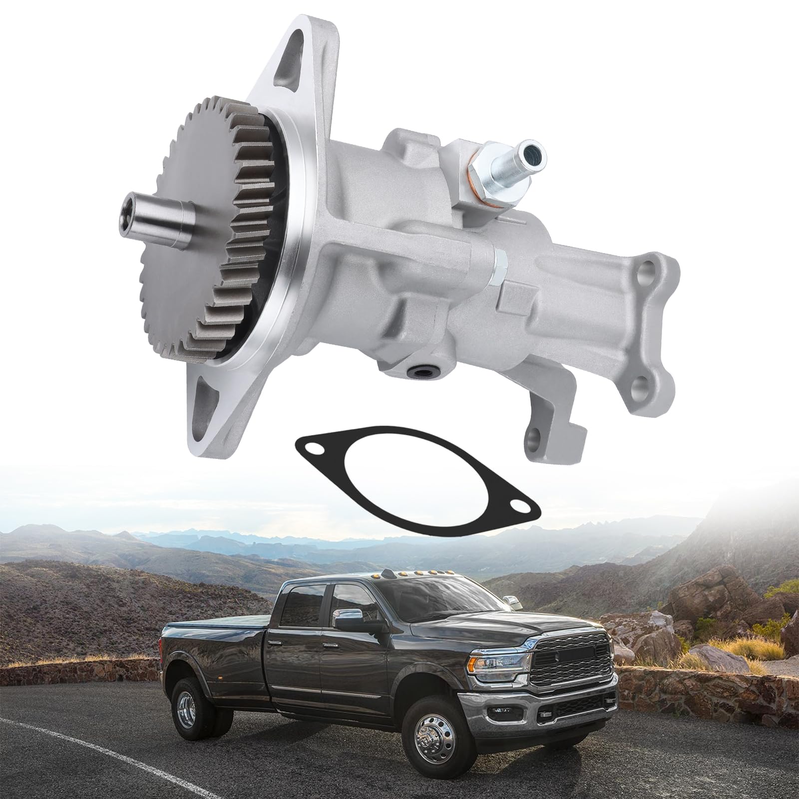 keriolee 904-810 Gear Driven Mechanical Vacuum Pump Compatible with 1994-2002 Dodge Ram 2500 ...