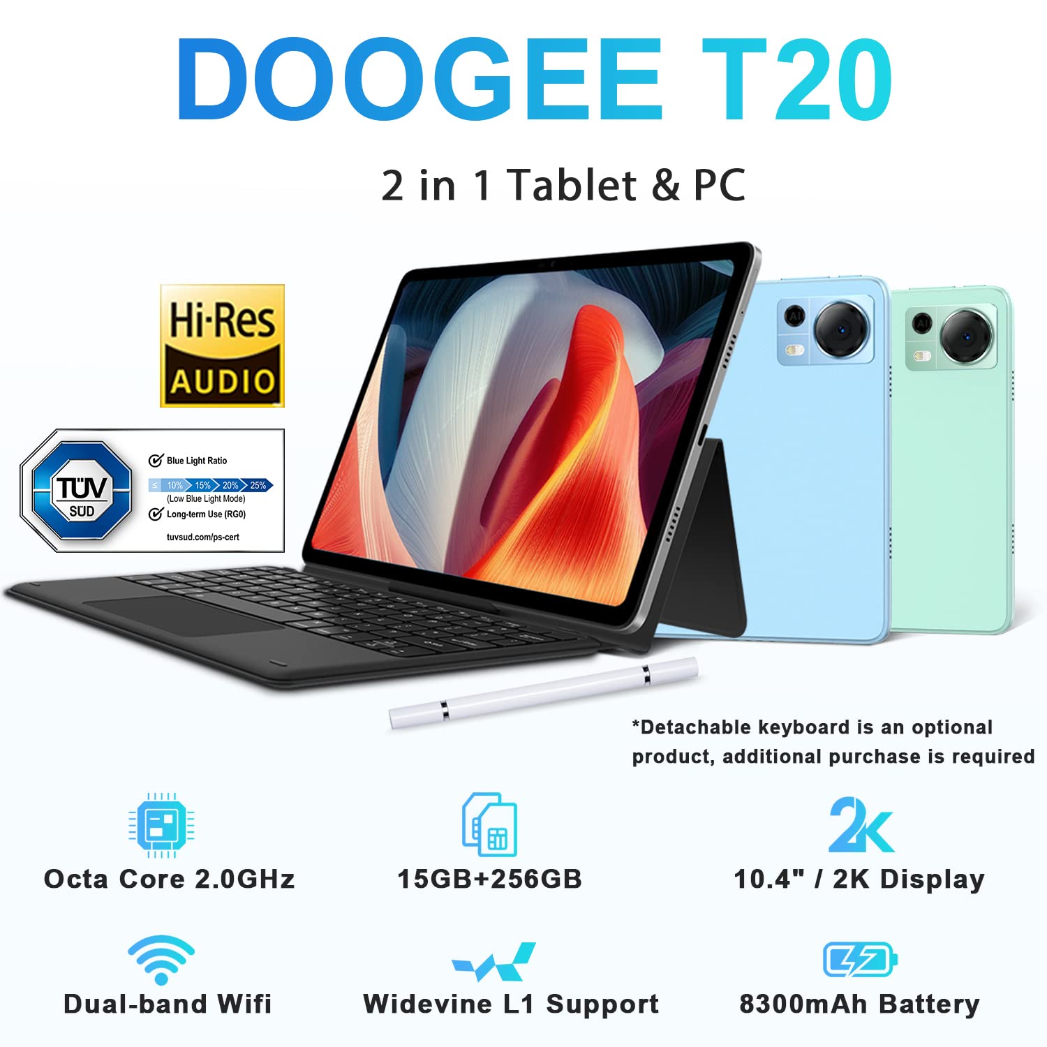 Mua T20 Android Tablet,10.4'' 2K Tablet,15GB+256GB, Hi-Res Quad ...