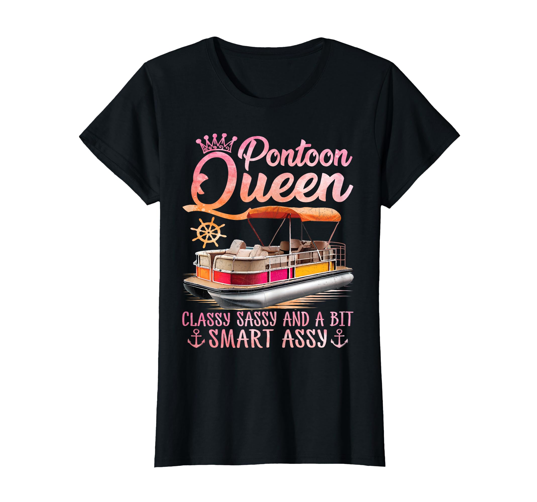 Womens Pontoon Queen Pontoon Boat Party Lake Pontooning Summer Trip T ...