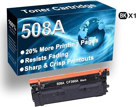 Amazon.com: 1-Pack (Black) Compatible High Yield 508A (CF360A) Laser ...