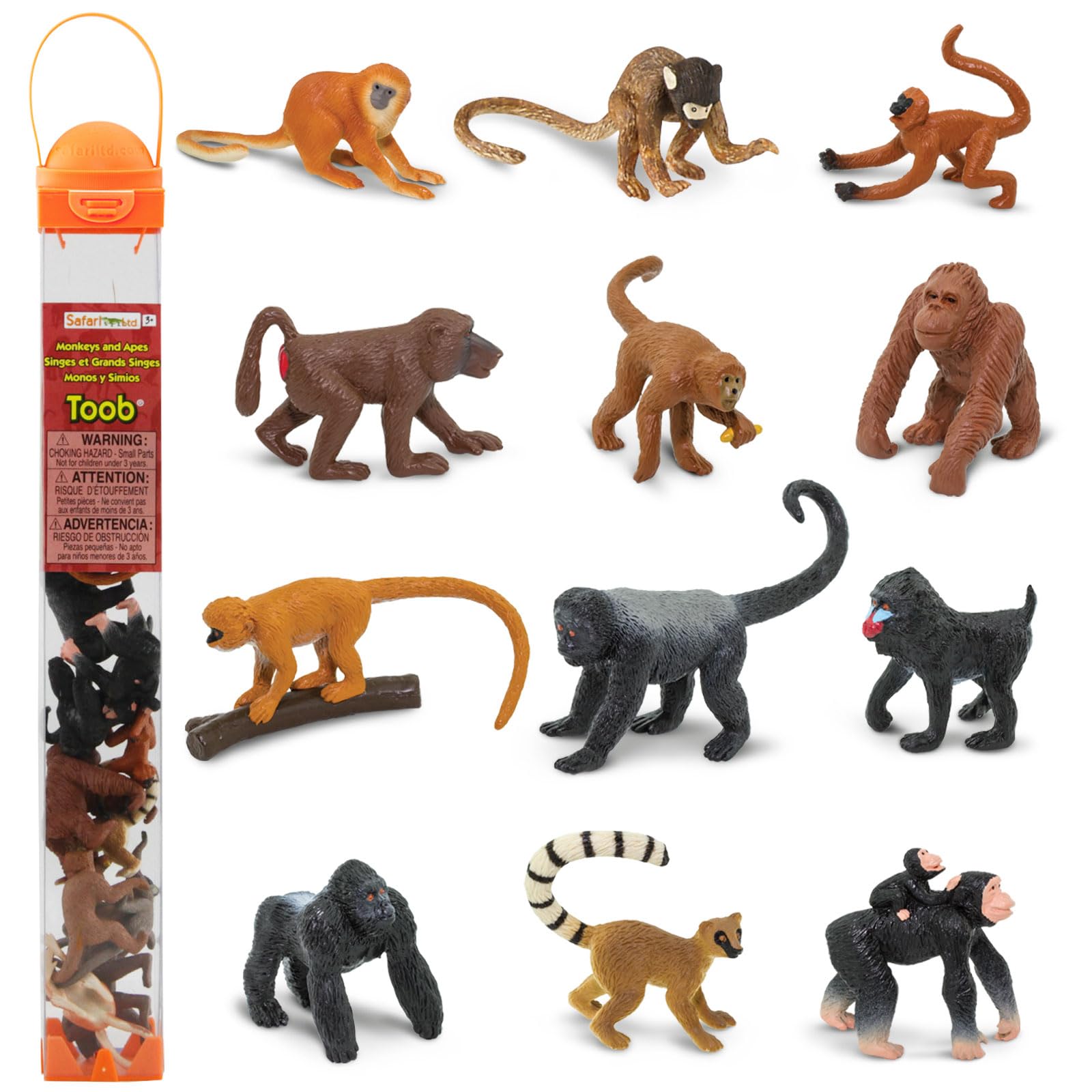 Mua Safari Ltd. Apes & Monkeys TOOB - 12 Figurines: Baboon, Orangutan ...