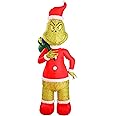 Amazon.com: Inflatable 8FT Large Santa Grinch Outdoor Decoration ...