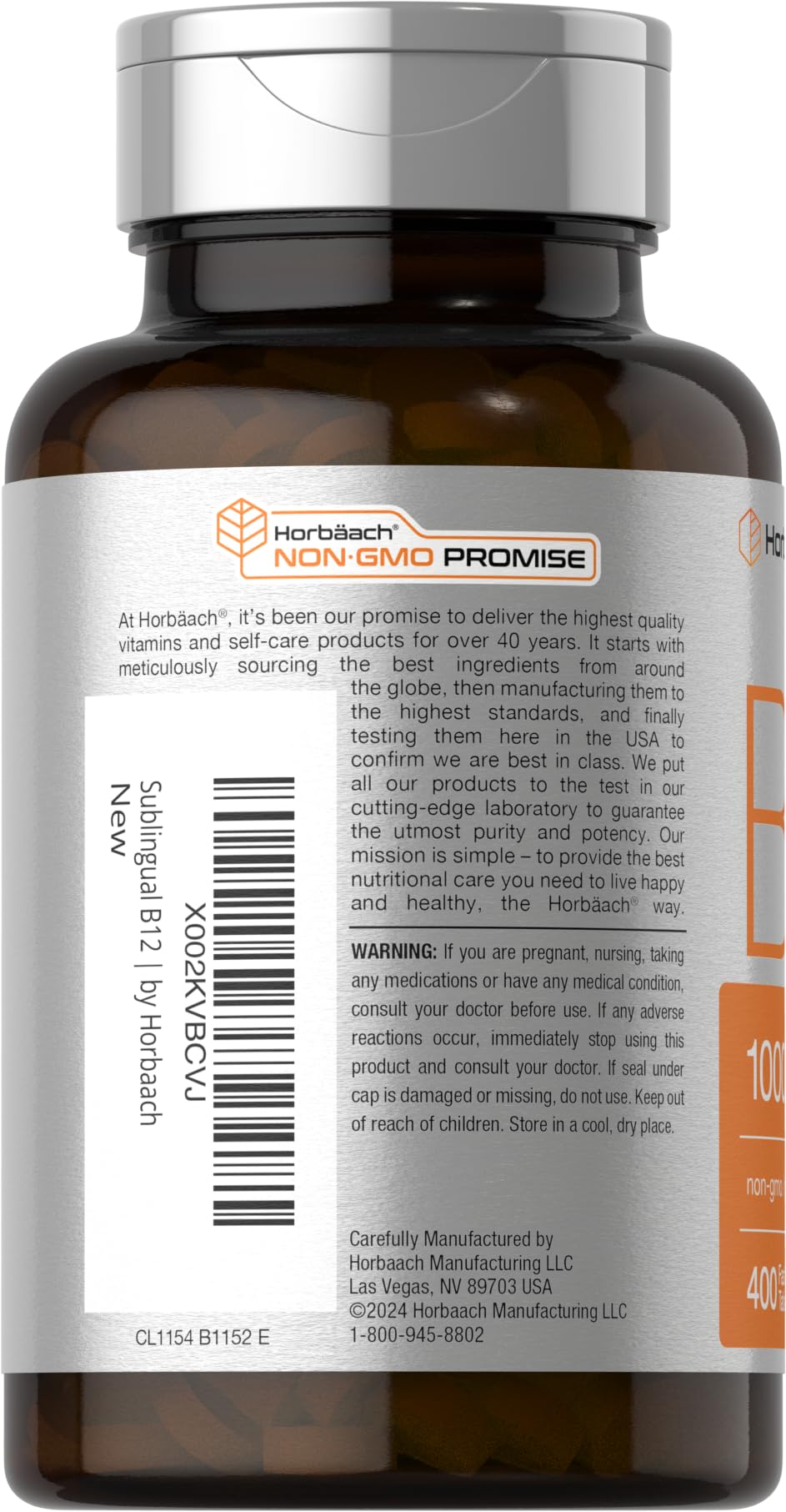 Mua Horbaach Vitamin B12 1000 mcg Sublingual | 400 Fast Dissolve ...