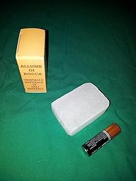 ALLUME DI ROCCA PIETRA BLOCCO RETTANGOLARE DA 90 GR IGIENE DEL VISO ...