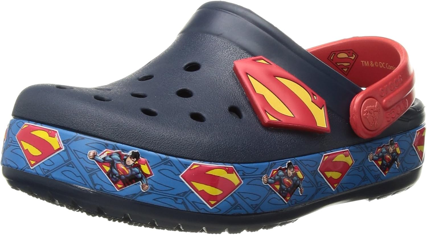 crocs Crocband Superman Clog K, Marino, 1 M US Little Kid: Amazon.com ...