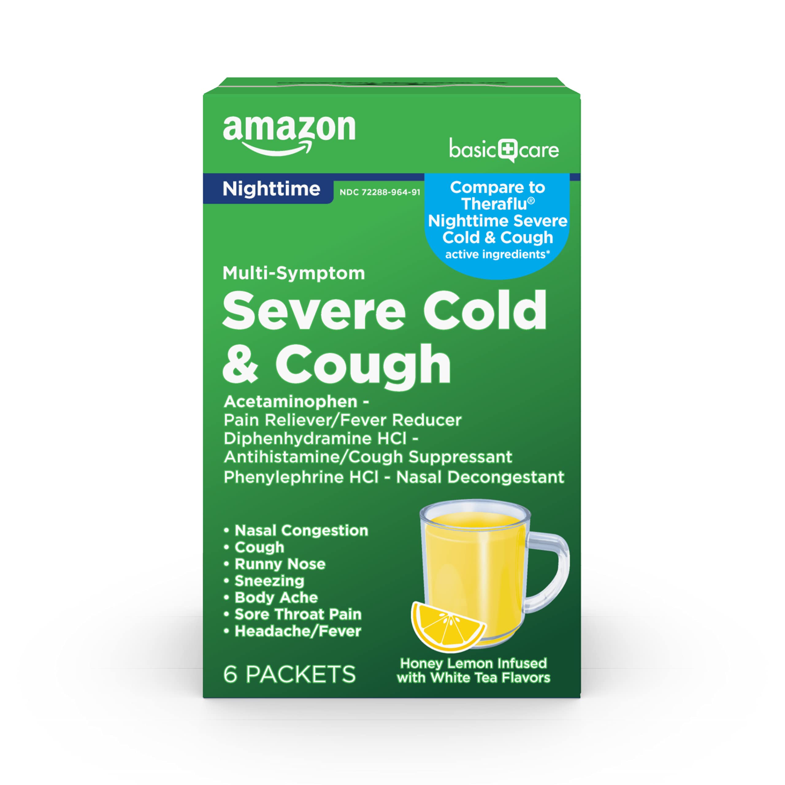 Mua Amazon Basic Care Nighttime Severe Cold, Flu and Cough Suppressant ...