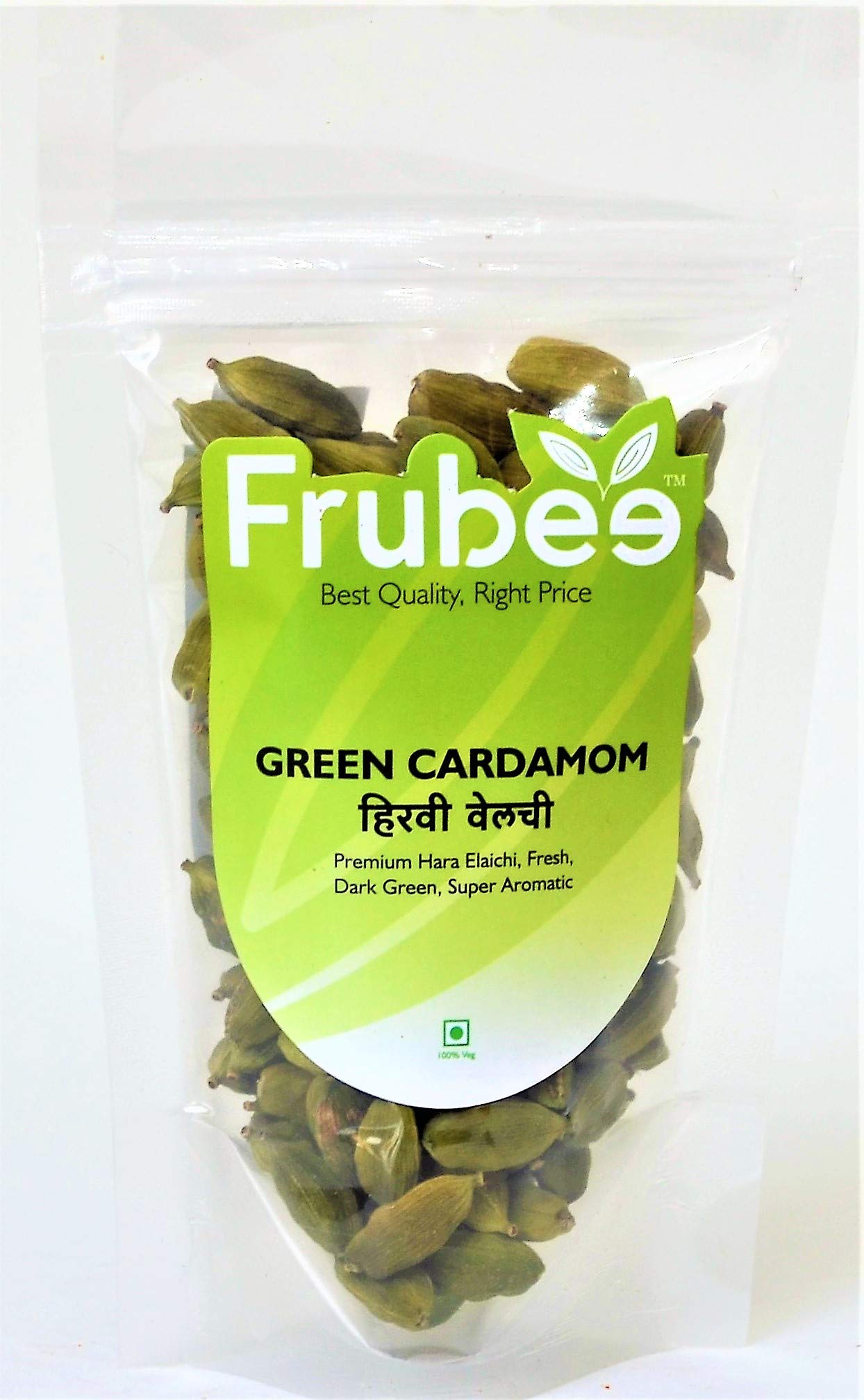 Buy Frubee Green Cardamom, Premium Hara Elaichi (Whole), 20 mm Pods ...