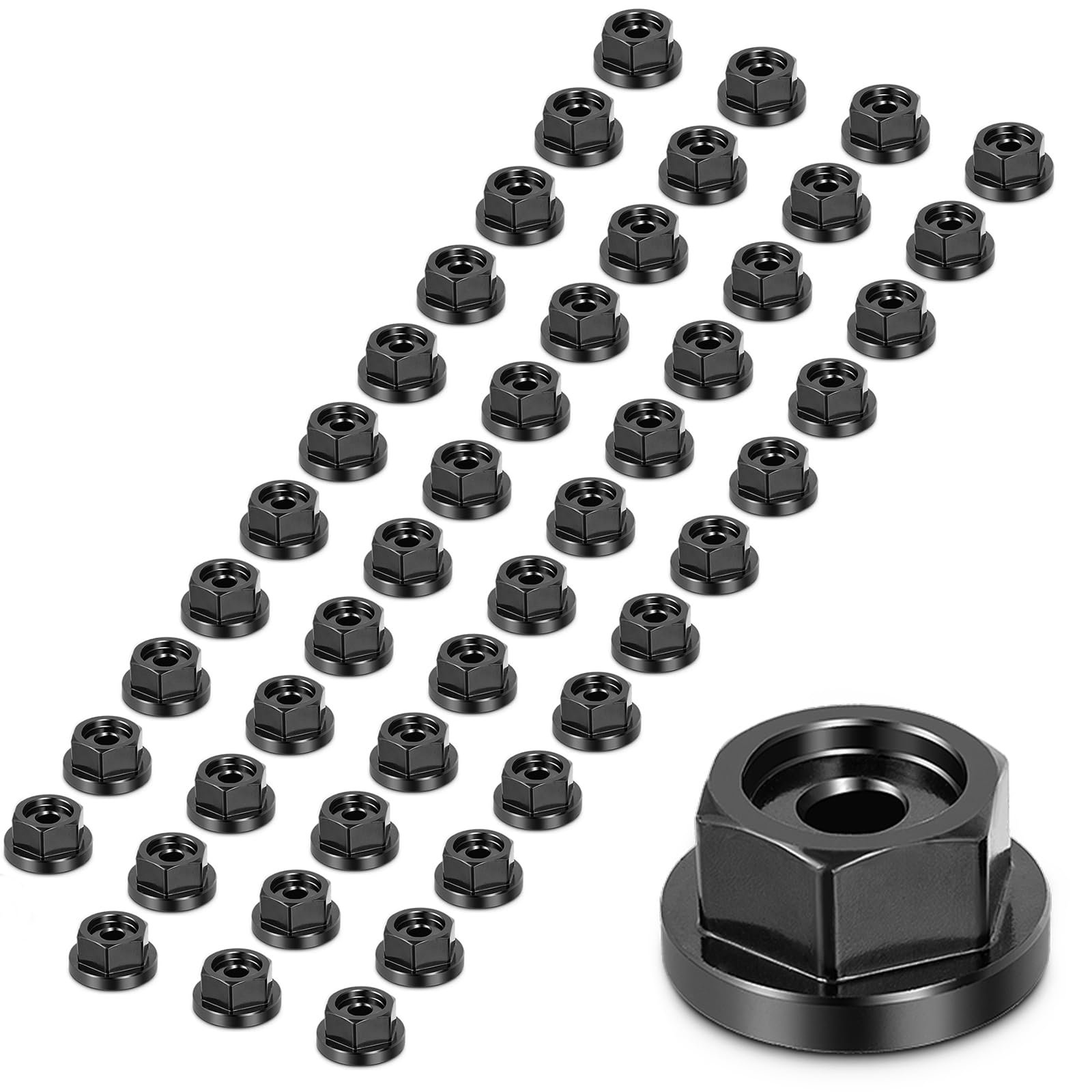 FMhotu Carbon Steel Hex Nuts, Hex Nuts Assortment Kit Washer, 1 inch ...