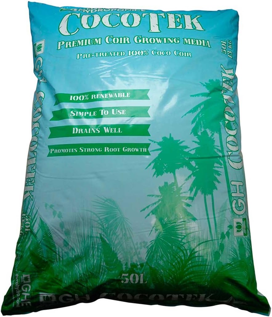 CocoTek Growing Premium Coir Bag Coco fibres GHE (50L): Amazon.co.uk ...