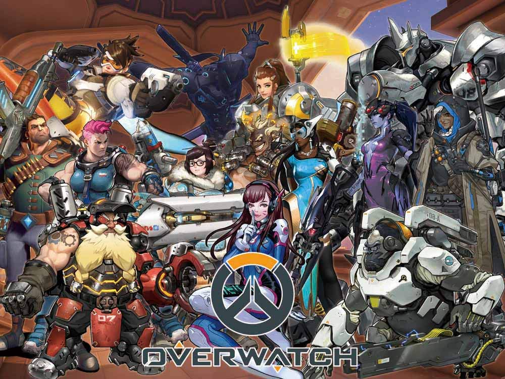 Buy Overwatch Backdrop Video Game Party Photo Studio Background Props ...