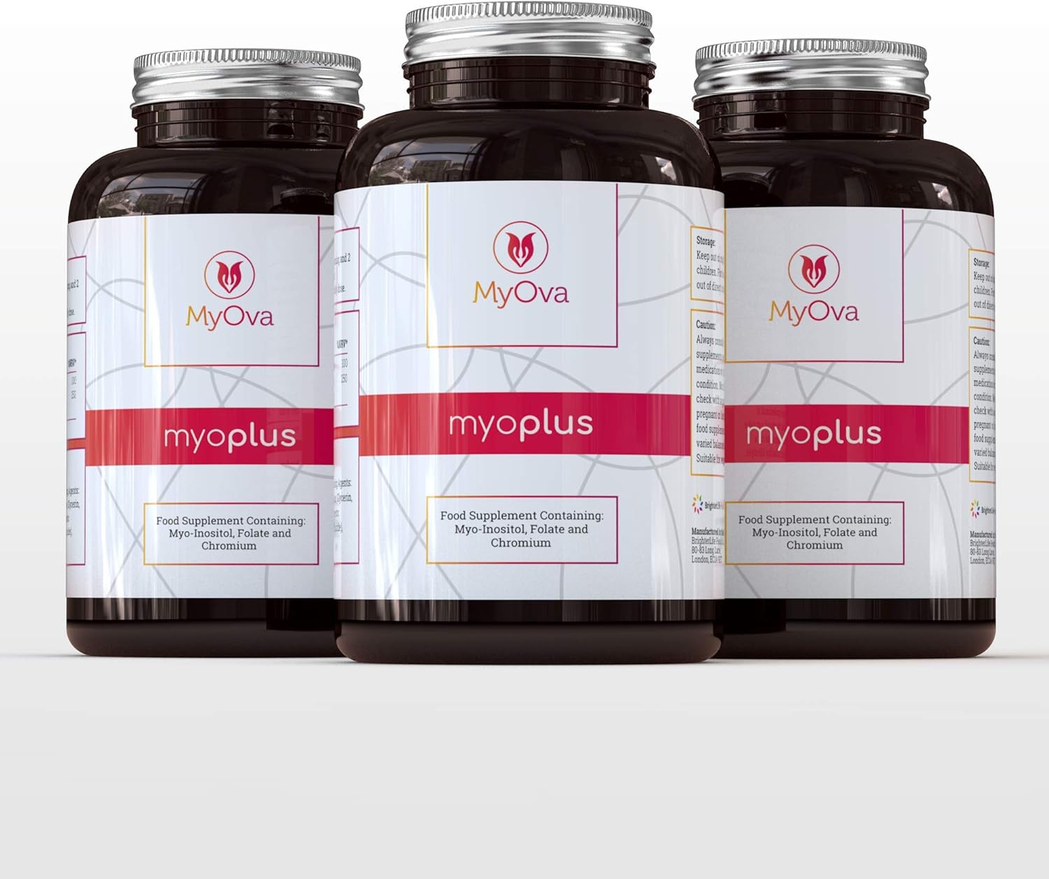 3 Pack of MyOva myoplus - Natural Supplement for PCOS with 4000mg Myo ...