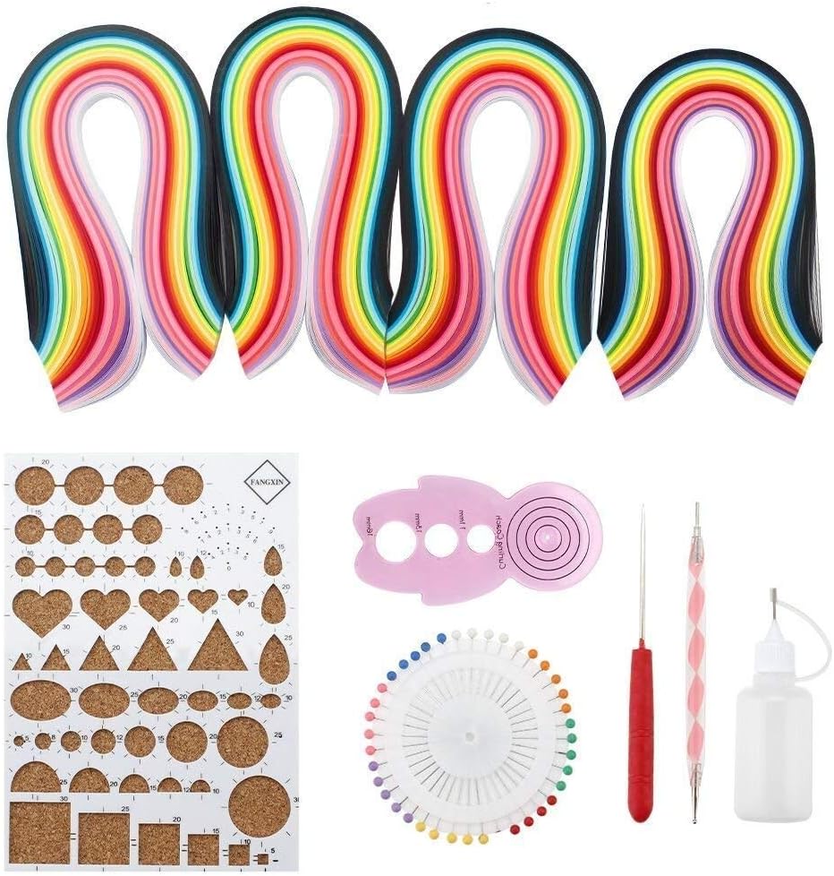 Set de papel de filigrana, 1040 tiras de filigrana de 26 colores con ...