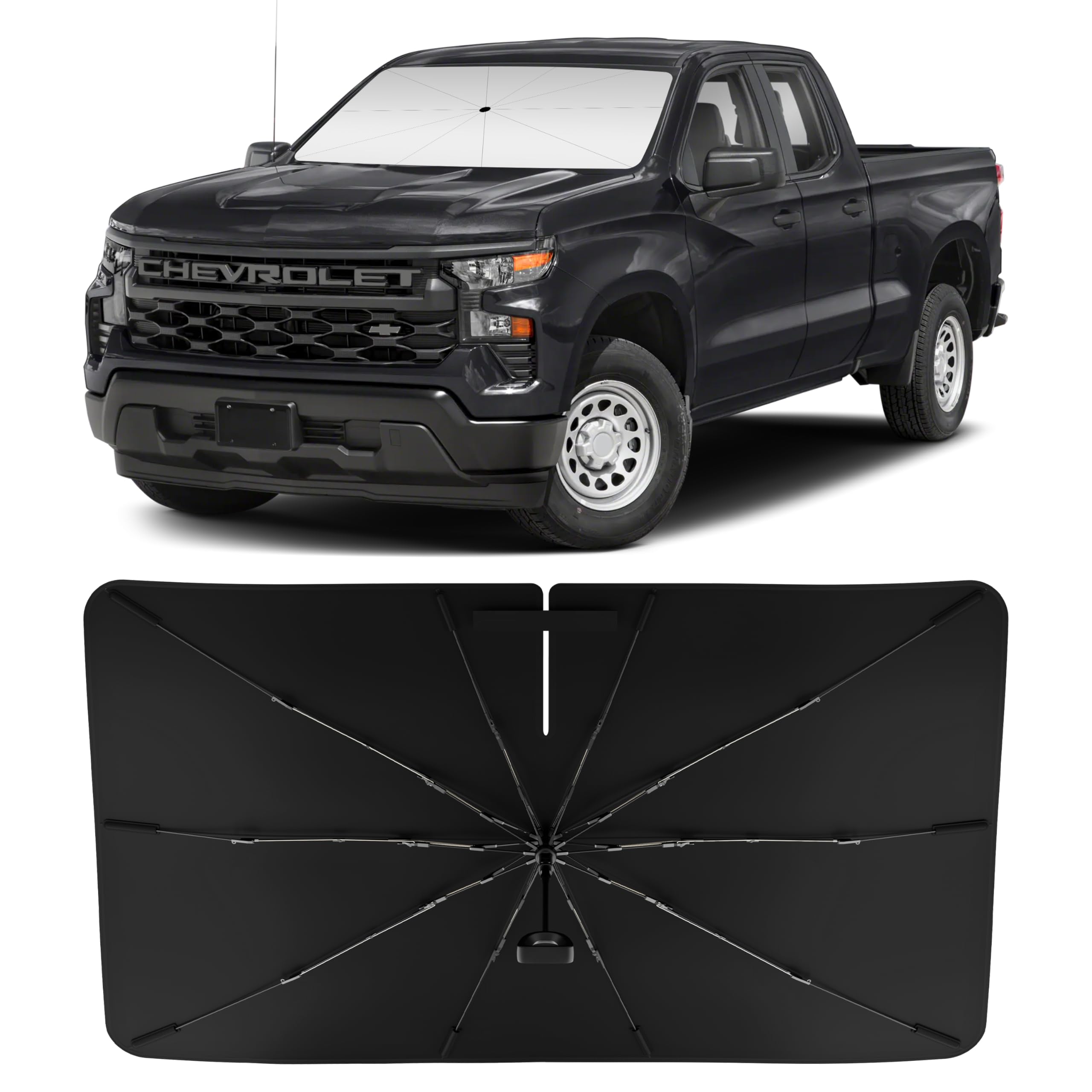 INSAUTO Windshield Sun Shade Umbrella for Chevy/Chevrolet Silverado ...