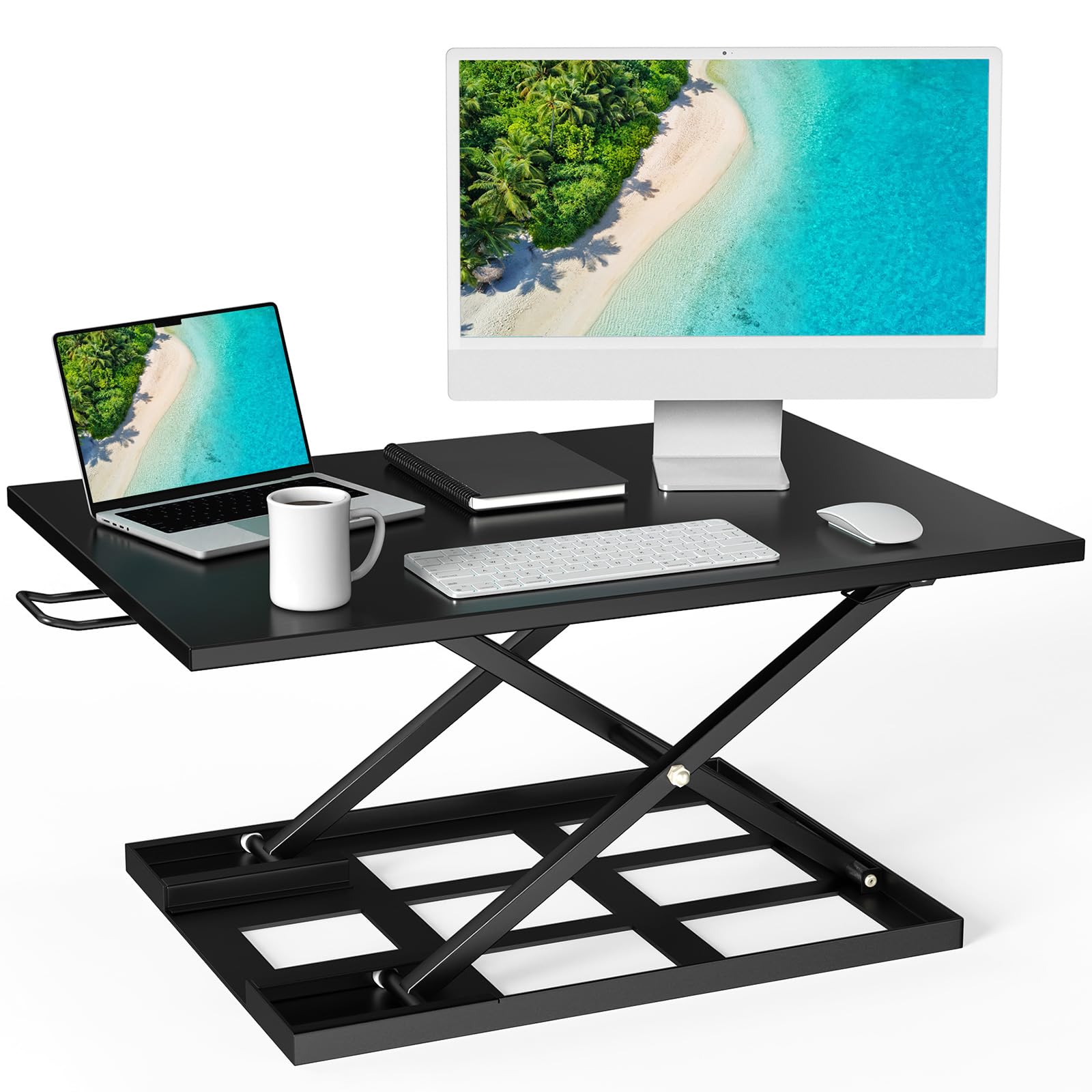 Slendor Standing Desk Converter, 32x22 inch Adjustable Desktop Standing ...