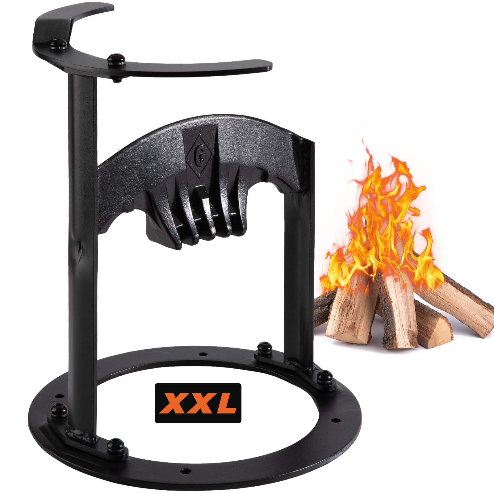GREENER Dia.11.4'' Firewood Kindling Splitter Stand with Cover-Cast ...
