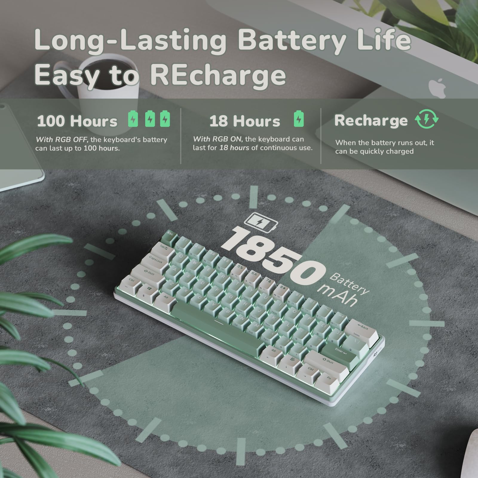 Mua RK ROYAL KLUDGE RK61 Plus Wireless Gaming Keyboard, 60 Percent ...