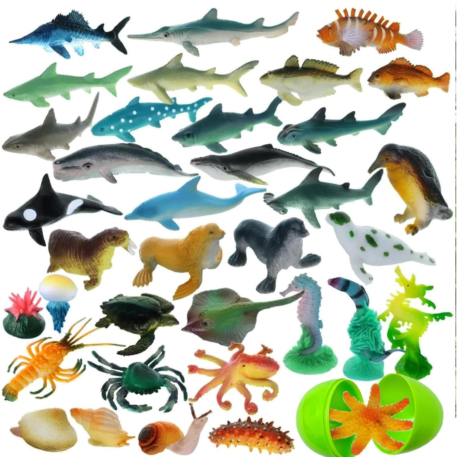 Mua GIFTEXPRESS 36 Pcs Mini Assorted Ocean Sea Animals Figures ...