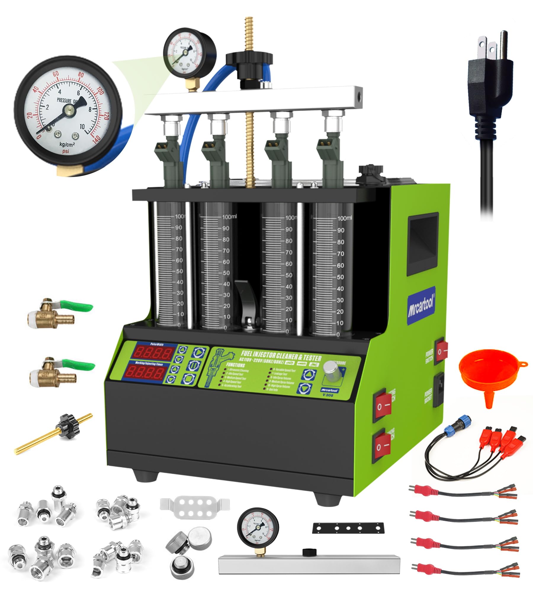 MR CARTOOL V308 Mini Injector Cleaner Tester Machine, Automotive ...