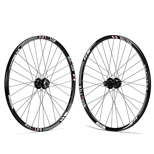 BUCKLOS Mountain Bike Wheelset 26/27.5/29 Inch, Aluminum Alloy Rim 32H ...