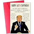 Amazon.com : ACHICGIRL Funny Trump 60th Birthday Card, Naughty Donald 60th Birthday Gifts Cards ...