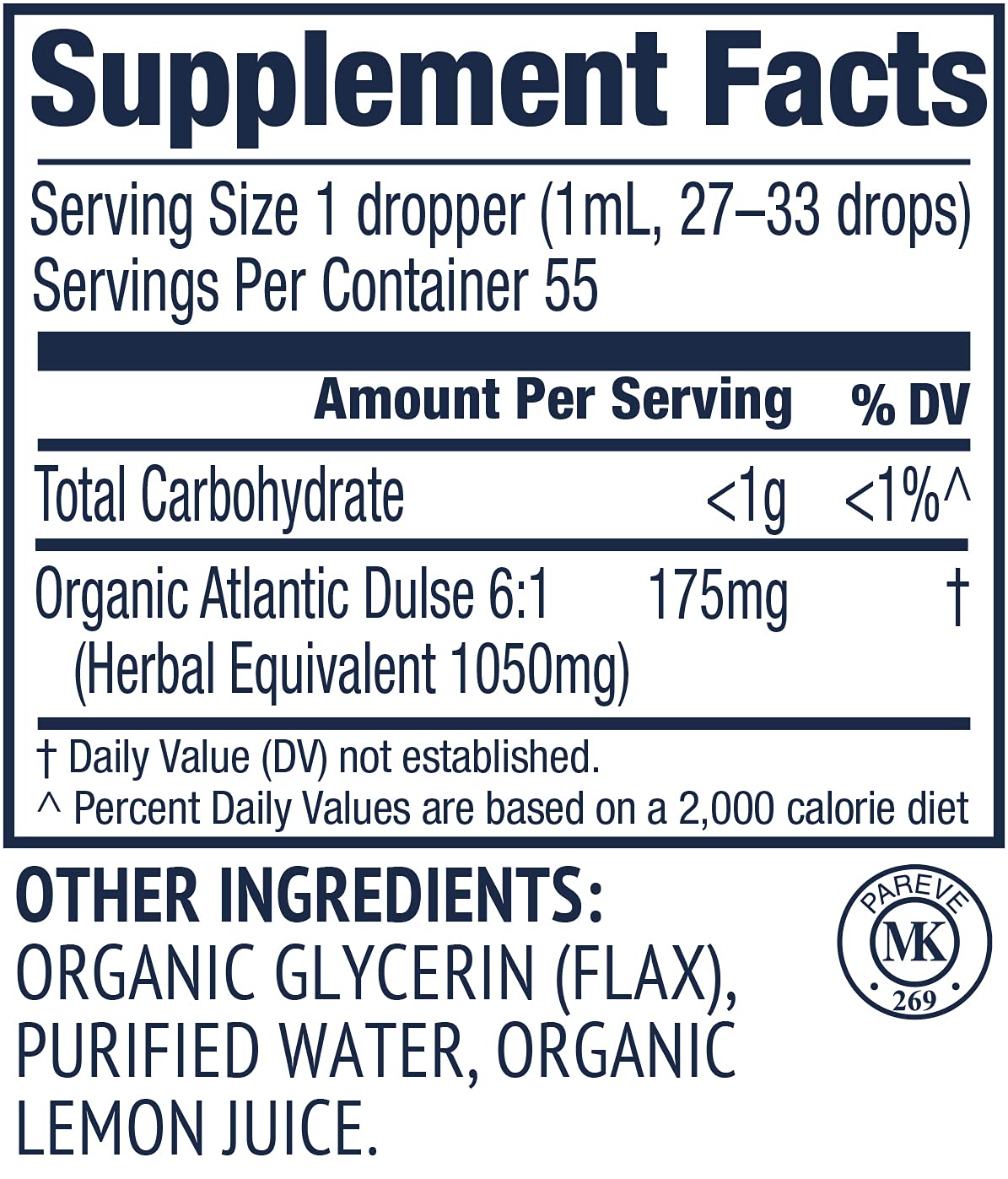 Mua USDA Organic Atlantic Dulse Extract, 55 Servings – Raw Liquid ...