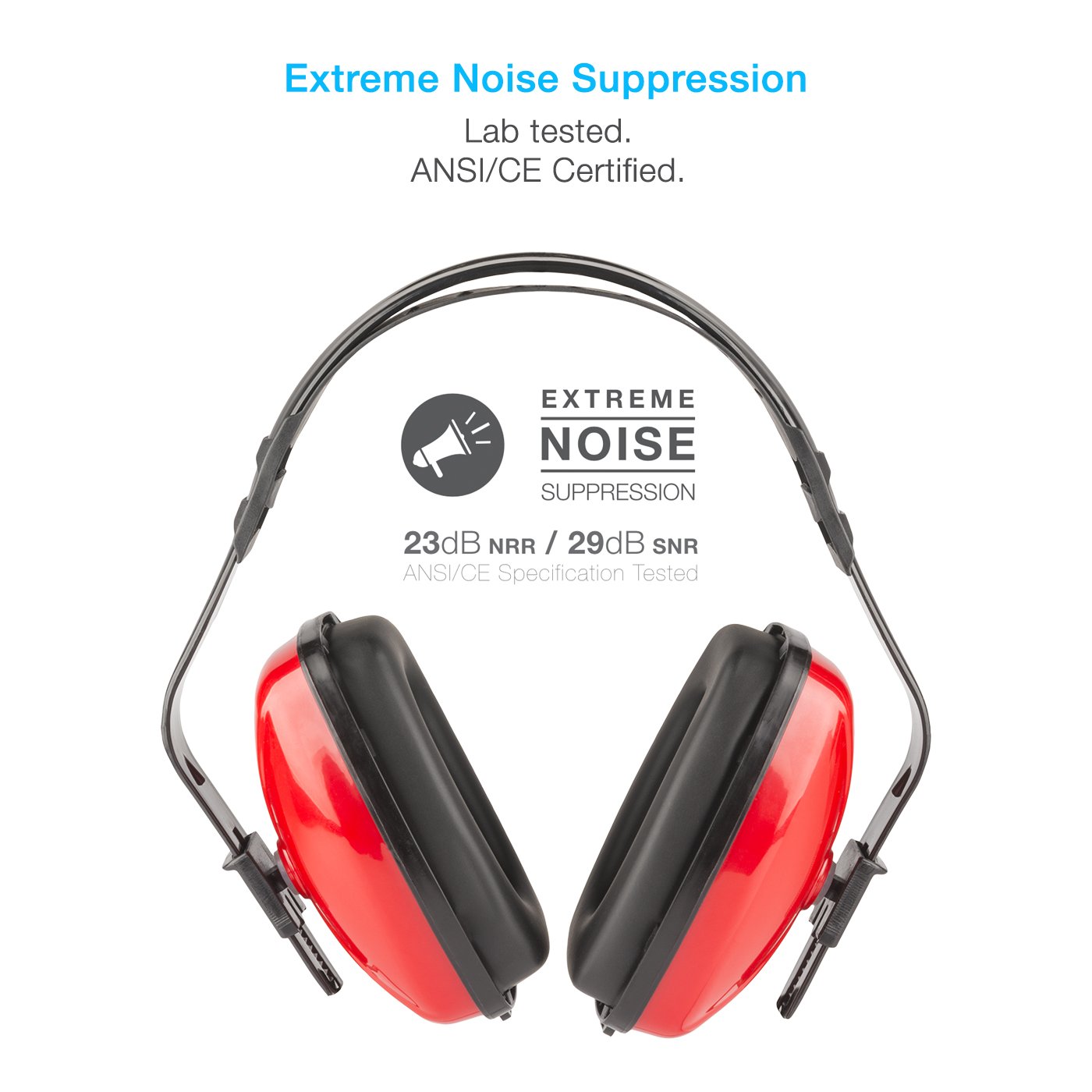 Cyber Acoustic Professional Safety Lightweight Ear Muffs for Hearing ...