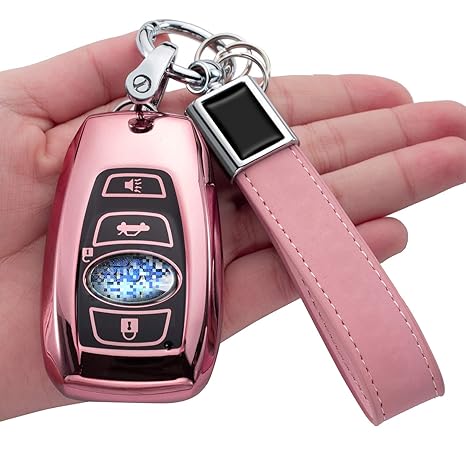for Subaru Key Fob Cover,Soft TPU Degree Protection Key Case Fits for 5 ...