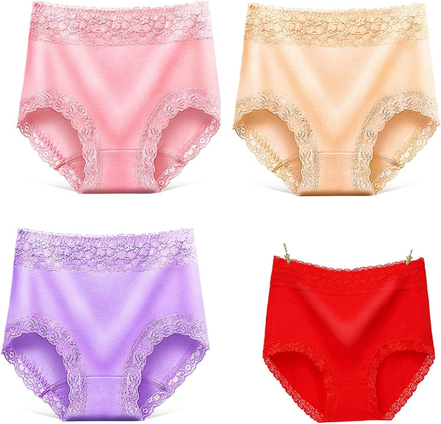 4 unids/lote de tallas grandes de la ropa interior de las mujeres ...