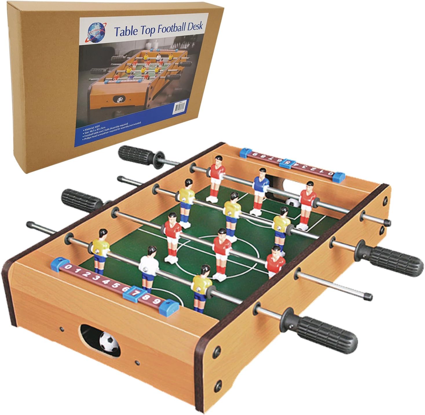 Table Football Wooden Mini Foosball Table Top Football Soccer Game Set