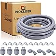 Wocloer 1-1/2 inch 25 Foot Liquid-Tight Conduit Kit, Flexible Non ...