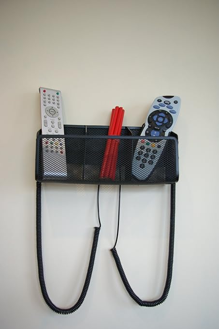 Brand New TV Remote Control Holder with one retaining curly cable ...