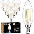 Cotanic E12 LED Bulb Dimmable 3000K Soft White, LED Candelabra Bulbs 60Watt Equivalent, Small ...