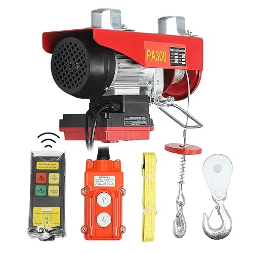 440 Lbs Automatic Electric Cable Hoist, Wireless Remote Control, 110V ...