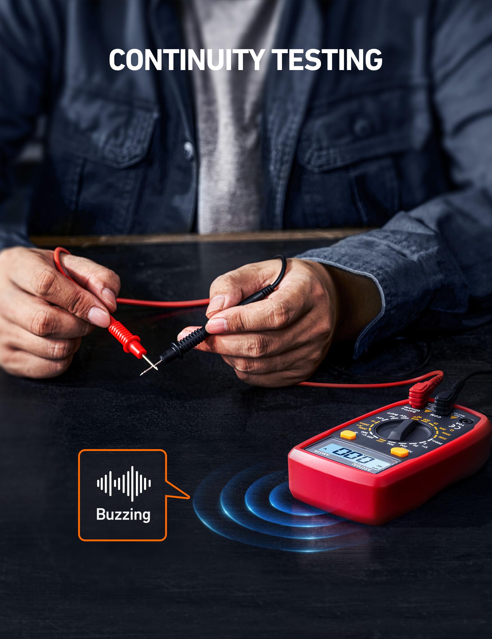 Mua Digital Multimeter Tester 2000 Counts with DC AC Voltmeter and Ohm ...