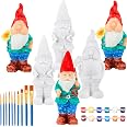 Amazon.com: Barydat 6 Pcs Paint Your Own Garden Gnomes Unpainted Kit to ...