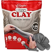 Amazon.com: 3.3 lbs Moldable Cosplay Foam Clay (Gray) - Air-Dry High ...