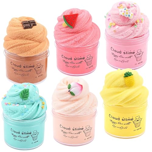 Christmas Cloud Slime Pack, Slime Kit for Girls Ages 5-12,Slime Party ...