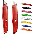 DIYSELF 2Pack Utility Knife Box Cutter Retractable Blade Heavy Duty(Red ...
