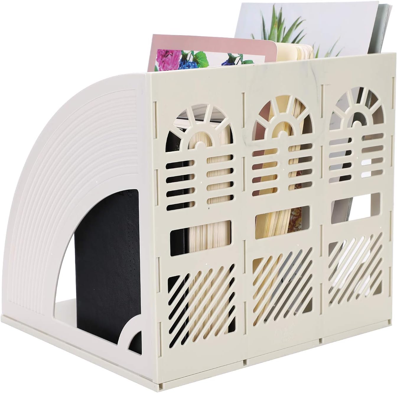 Desk File Organiser, Detachable File Rack Holder Desktop Triplicate ...