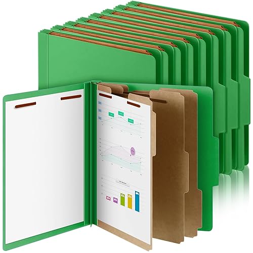 Skyygemm 24 Pcs Classification Folders Letter Size, 3 Divider ...
