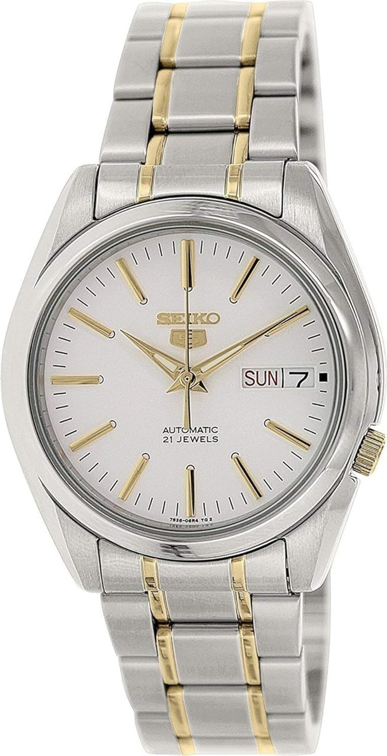 Amazon.com: Seiko 5 Silver/Gold Watch SNKL47K1: Watches