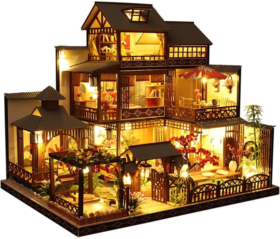 DIY Dollhouse Kit 3D Puzzles Wooden Miniature Dollhouse DIY Kit Music