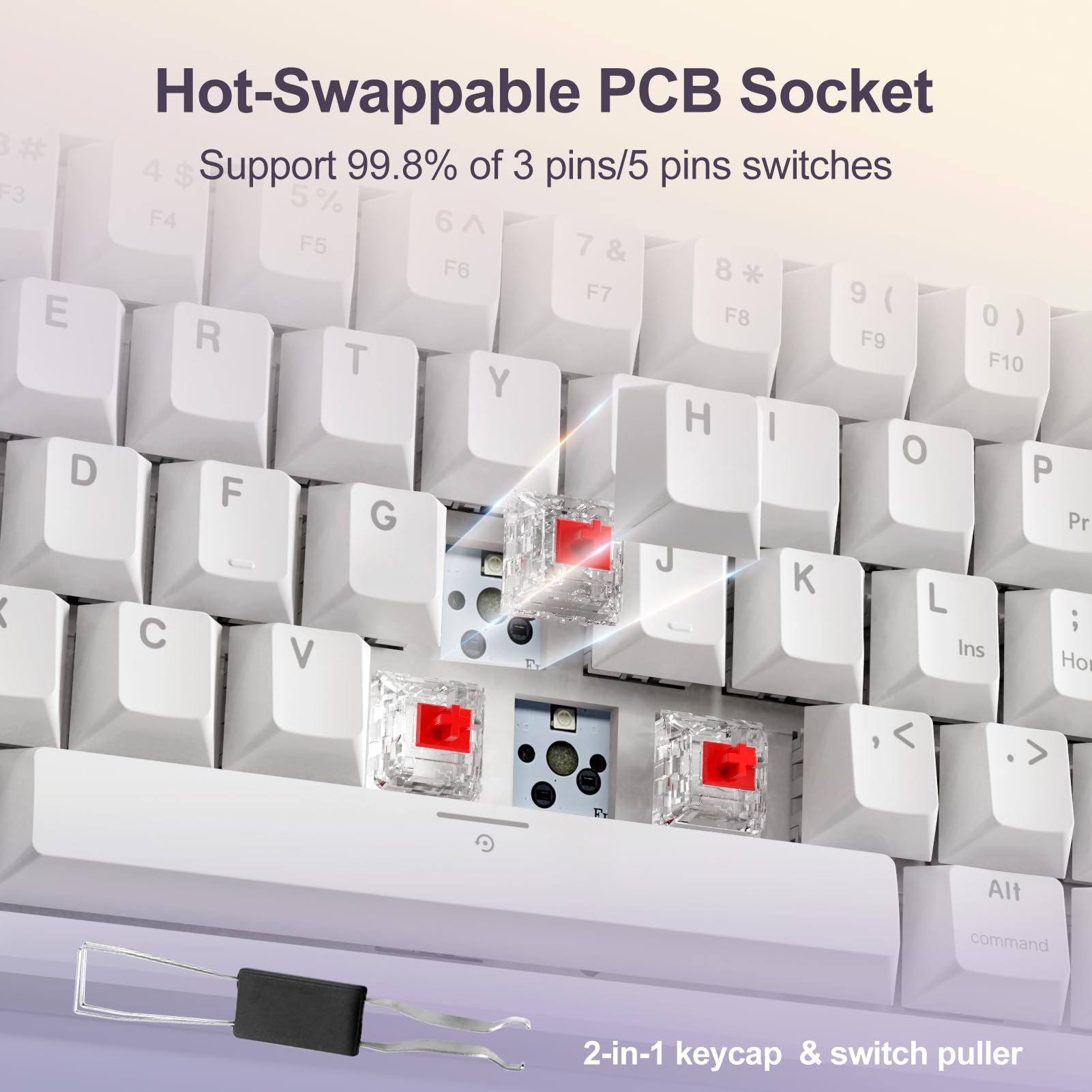 Mua YOUSUOMASTER X82 Wired Gaming Keyboard with Volume Knob,60% ...