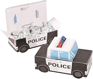 Amazon.com: Patrol Car Police Party Favor Treat Boxes - 12 Piece : Home ...