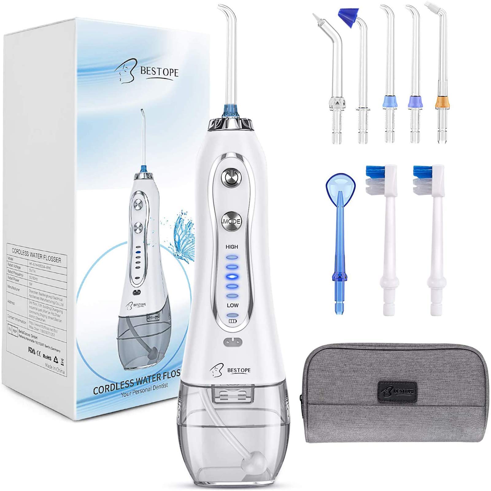 Mua BESTOPE Water Flosser 300ML Cordless Portable Water Pick Tooth ...