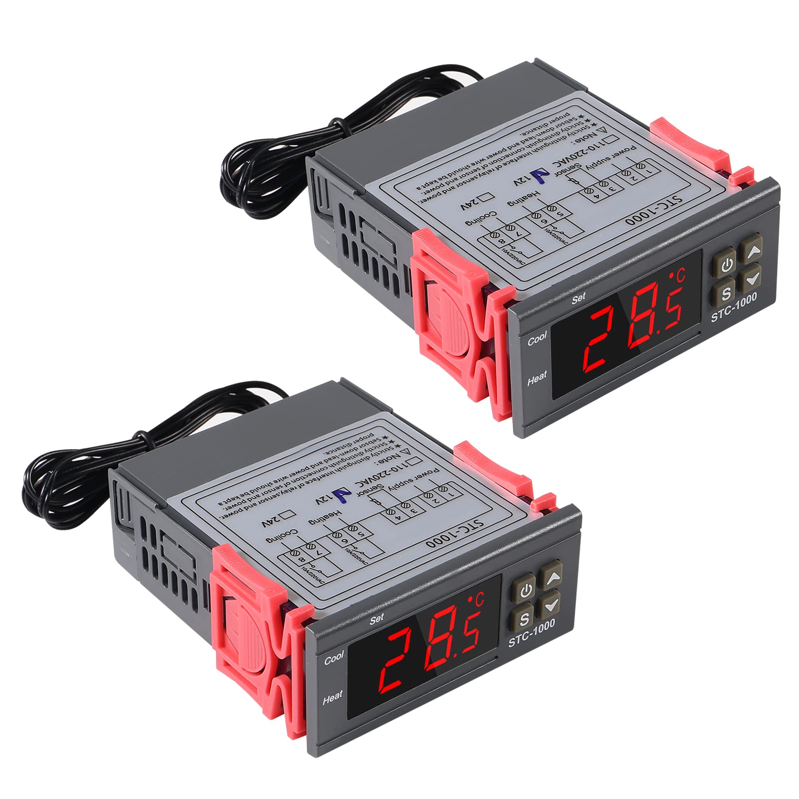 Mua 2Pcs STC-1000 Digital Temperature Controller 12V Thermostat Incubator Thermoregulator Relay ...